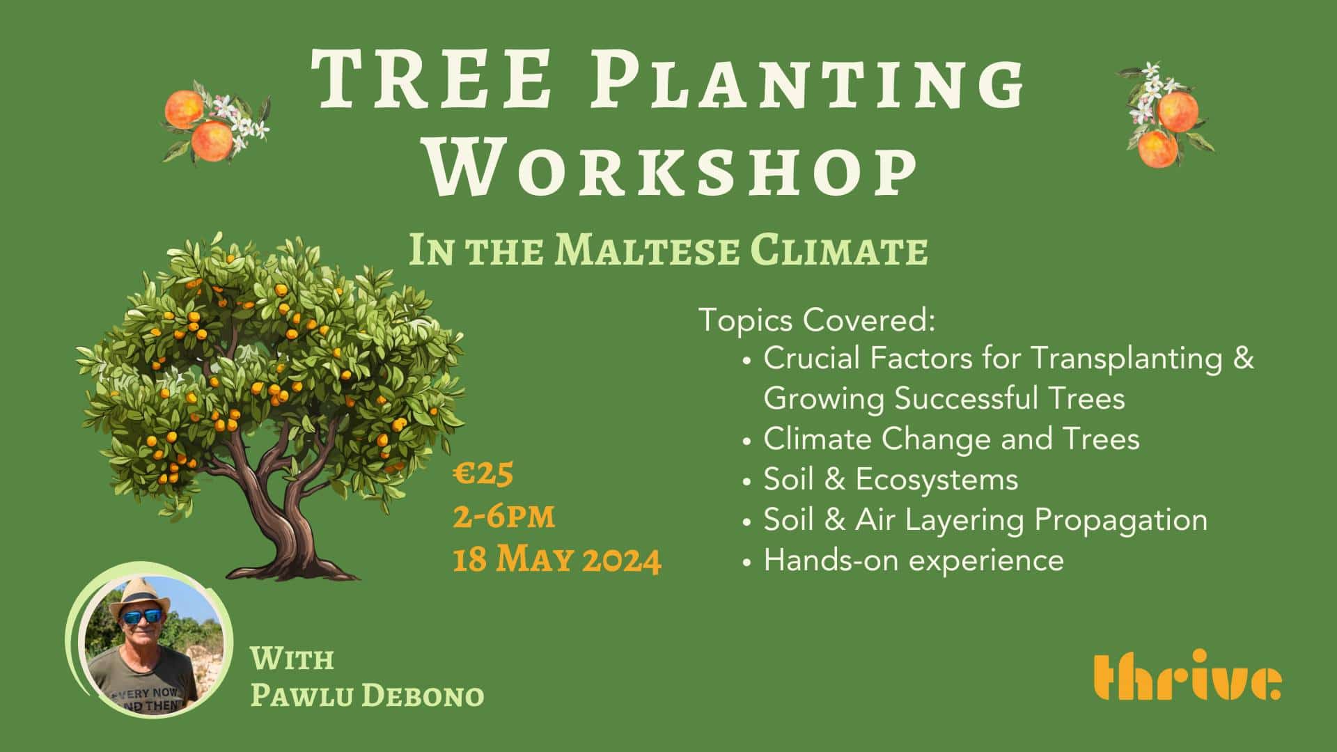 Tree Planting Worshop: in the Maltese Climate - Active Citizen Lab