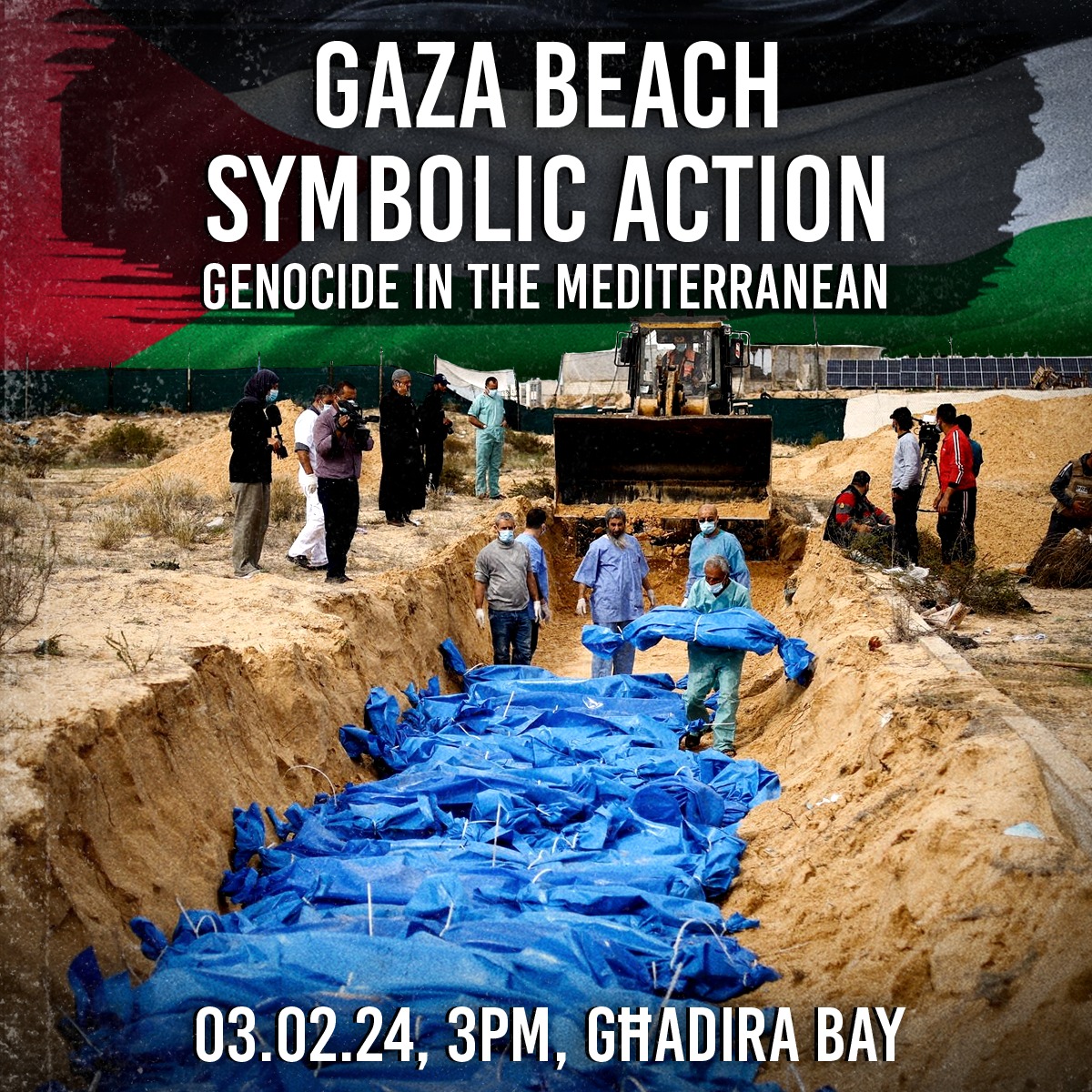Genocide in the Mediterranean - Gaza Beach Symbolic Action - Active ...